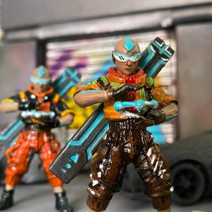 3D Printable CYBER KID AIR HACKER by PAPSIKELS MINIATURES