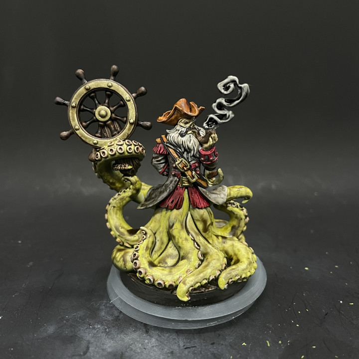 3D Print of Captain Quidd - Pirate Octopus Captain - 32mm - DnD - by ...