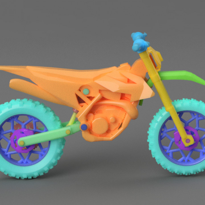 3D Printable KTM Dirt Bike/ Motocross/ enduro by 3dDaveJ