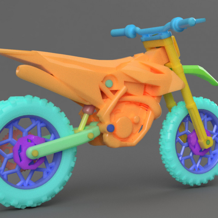 3D Printable KTM Dirt Bike/ Motocross/ enduro by 3dDaveJ