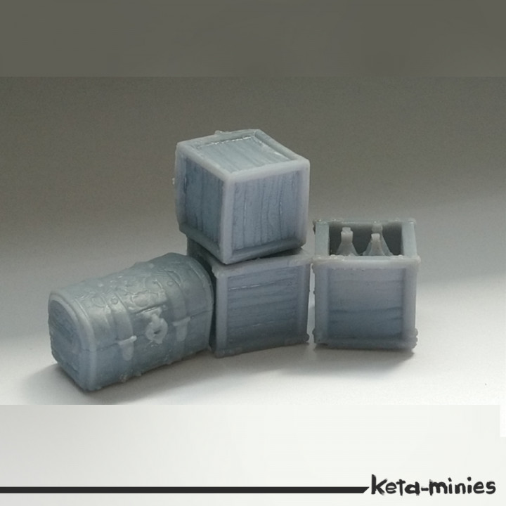 3D Printable Medieval Crate Combo pack by ketaminies