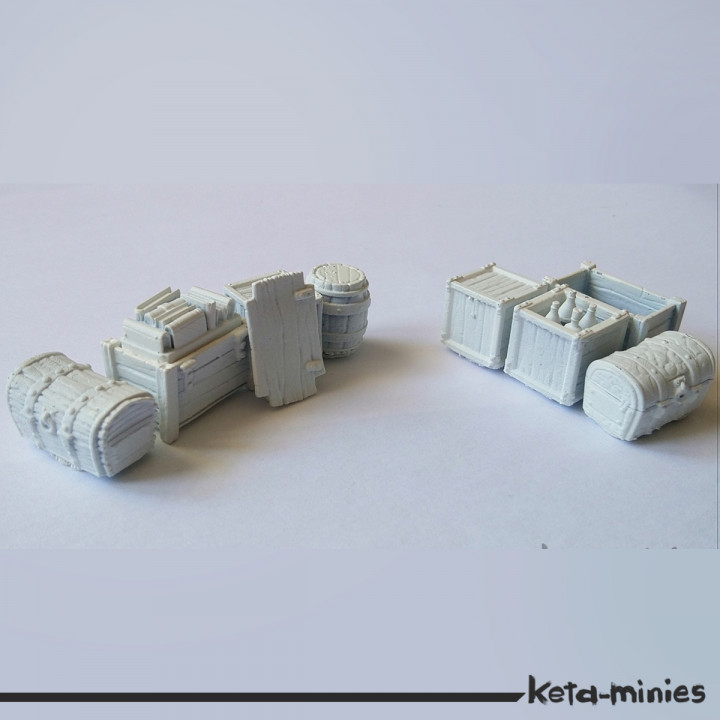 3D Printable Medieval Crate Combo pack by ketaminies