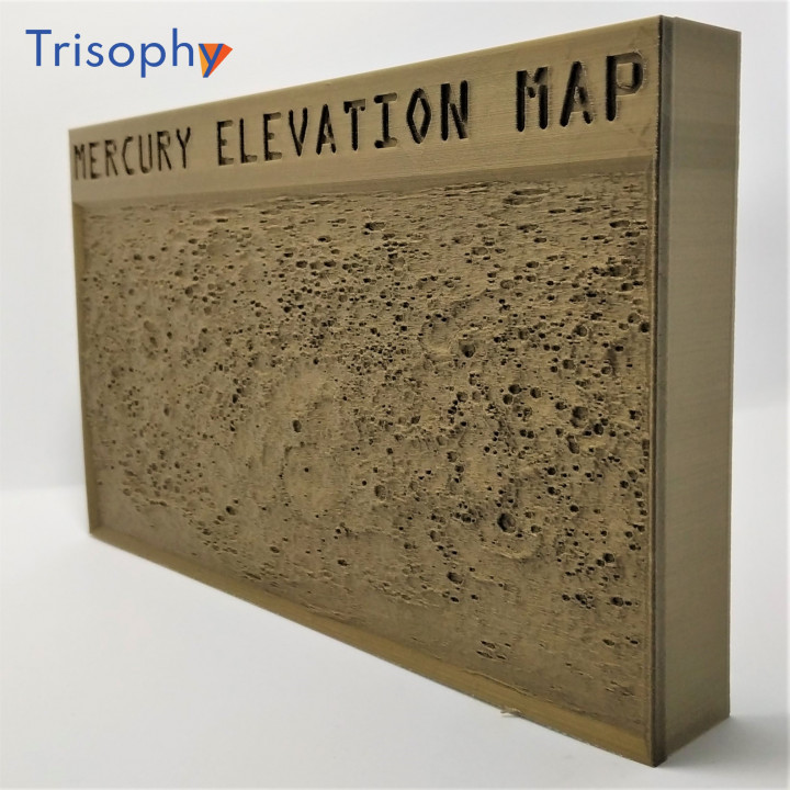 3D Printable MERCURY ELEVATION MAP – (FREE download) by Juan de las heras