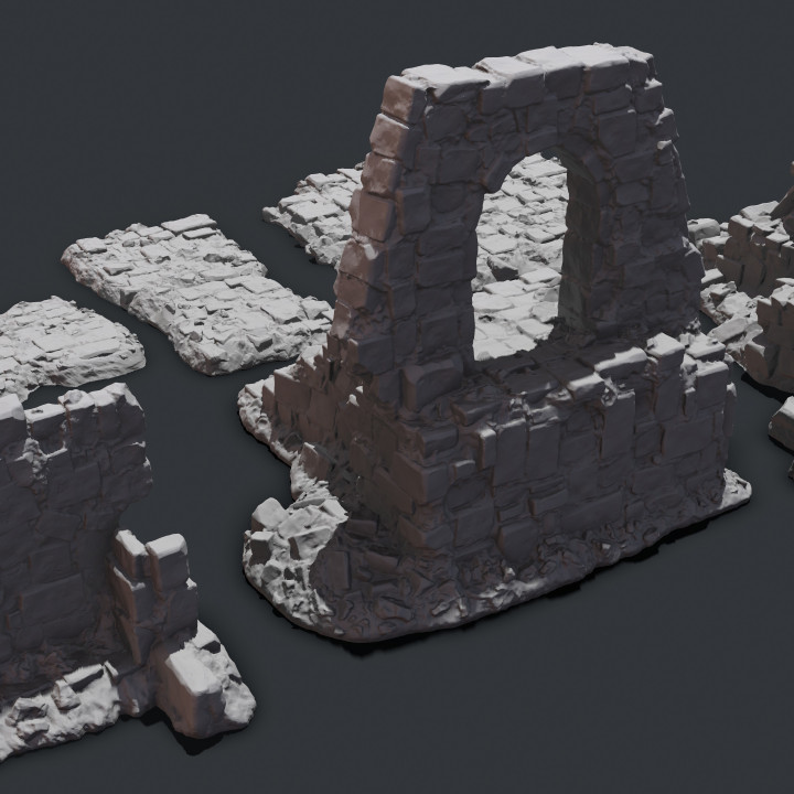3D Printable Dread Swamp Ruins by kitbash kingdom