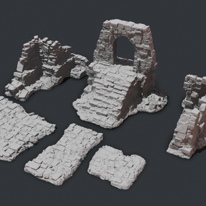 3D Printable Dread Swamp Ruins by kitbash kingdom