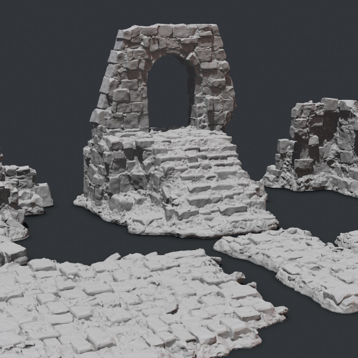 3D Printable Dread Swamp Ruins by kitbash kingdom