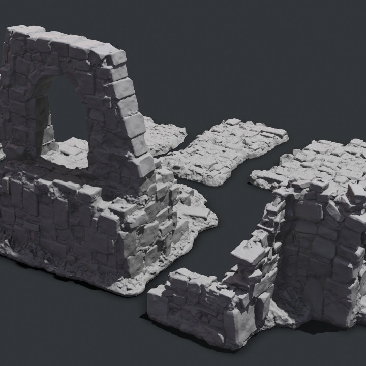 3D Printable Dread Swamp Ruins by kitbash kingdom