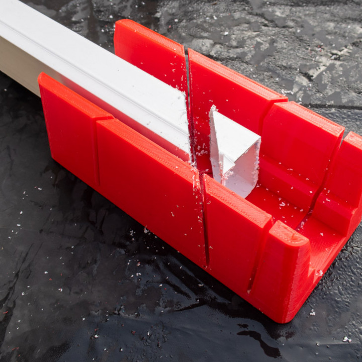 3D Printable Mitre Block for Plastic Trunking & Conduit by moXDesign