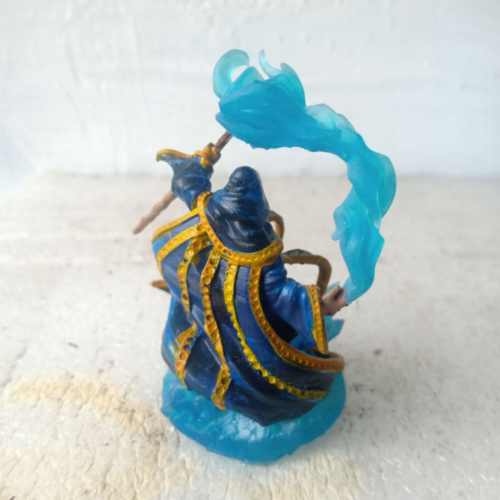 3D Printable AZURE WIZARD by PAPSIKELS MINIATURES