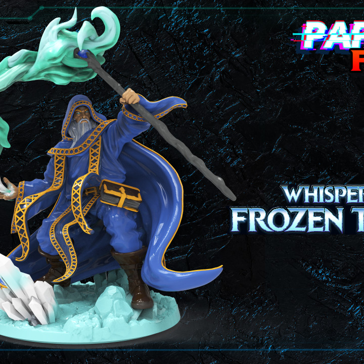 3D Printable AZURE WIZARD by PAPSIKELS MINIATURES