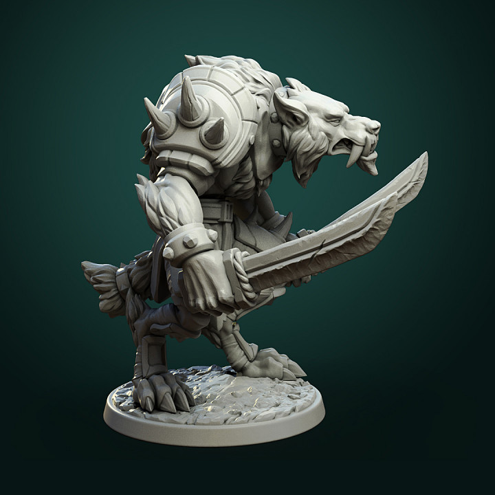 3D Printable 'Werewolves' September 2020 release 5 STL's miniatures pre ...