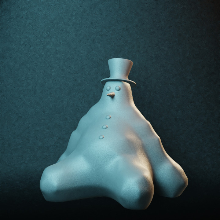 3D Printable Chilling Snowman by jack