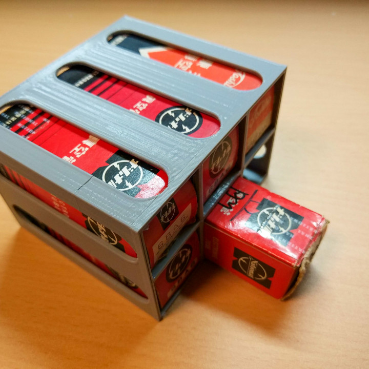 3D Printable 6x Miniture Vacuum Tube Box Case by kitora12