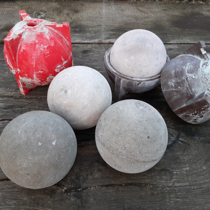 3D Printable Ball mold 100mm by Sapadapa