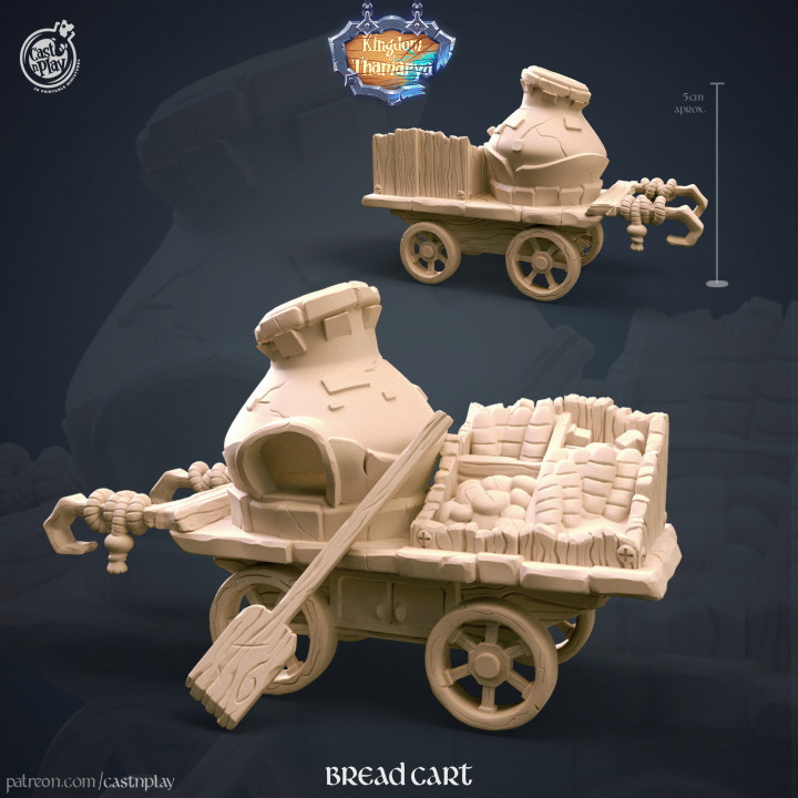 3D Printable Bread Cart (Pre-Supported) - Terrain by Cast n Play
