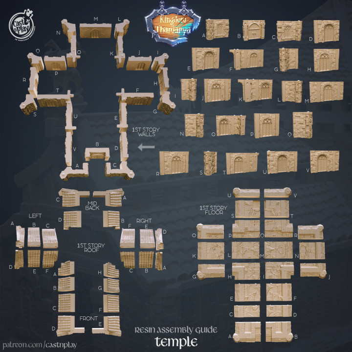 3D Printable Temple (Pre-Supported) - Terrain by Cast n Play