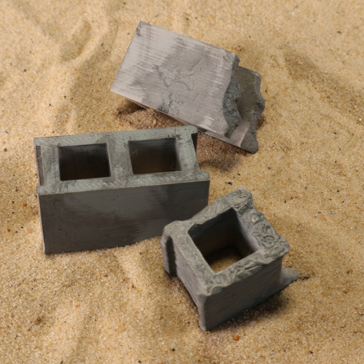 3D Printable CONCRETE BLOCKS by Fr3D @ The3DPrinting