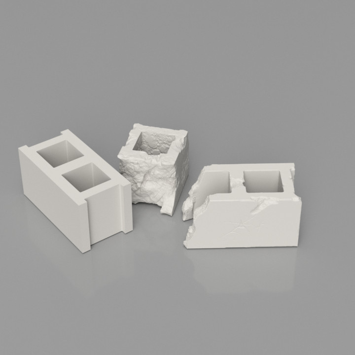 3D Printable CONCRETE BLOCKS by Fr3D @ The3DPrinting