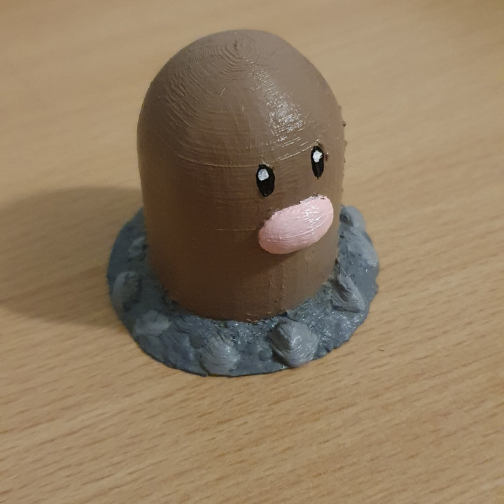 3D Printable Diglett by WestDuck