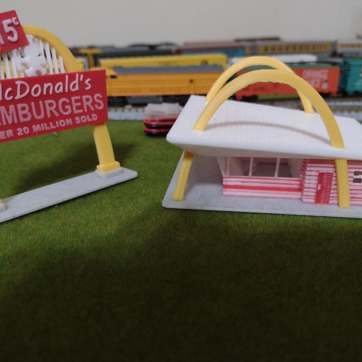 3D Print of N-Scale Nostalgic McDonalds by davidwoll