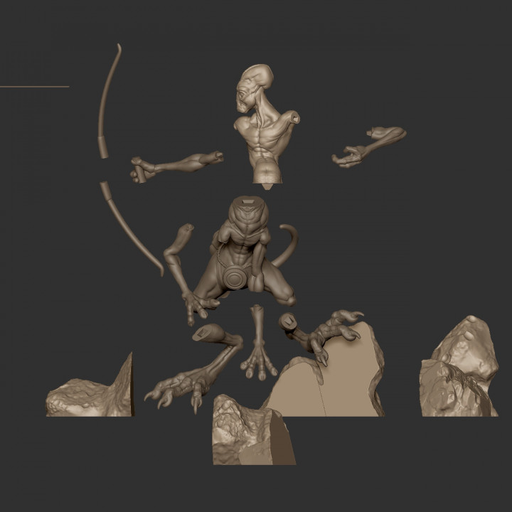 3D Printable Alien Archer . by 3DprintingRealms