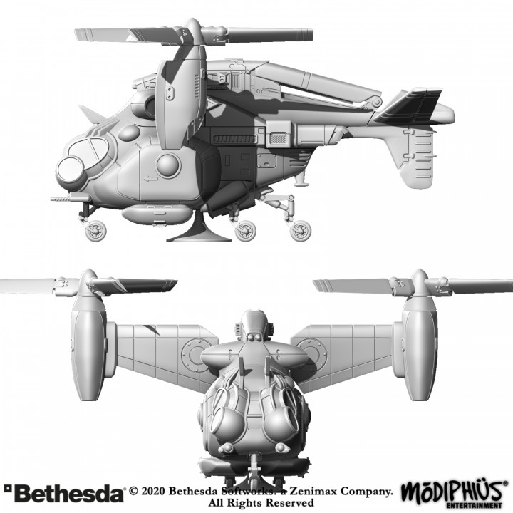 3D Printable Vertibird - Terrain Expansion - Fallout Wasteland Warfare ...