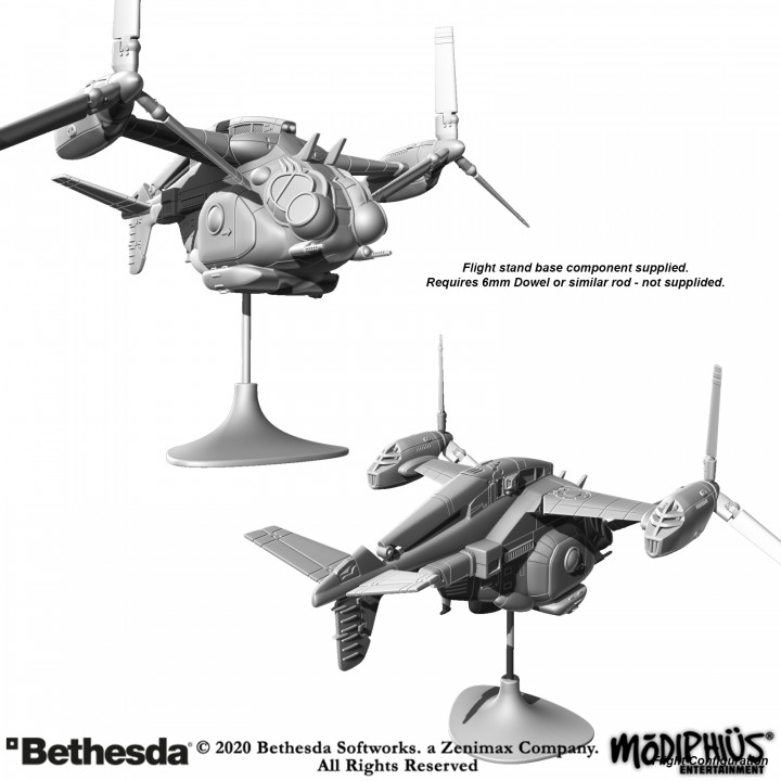 3D Printable Vertibird - Terrain Expansion - Fallout Wasteland Warfare ...