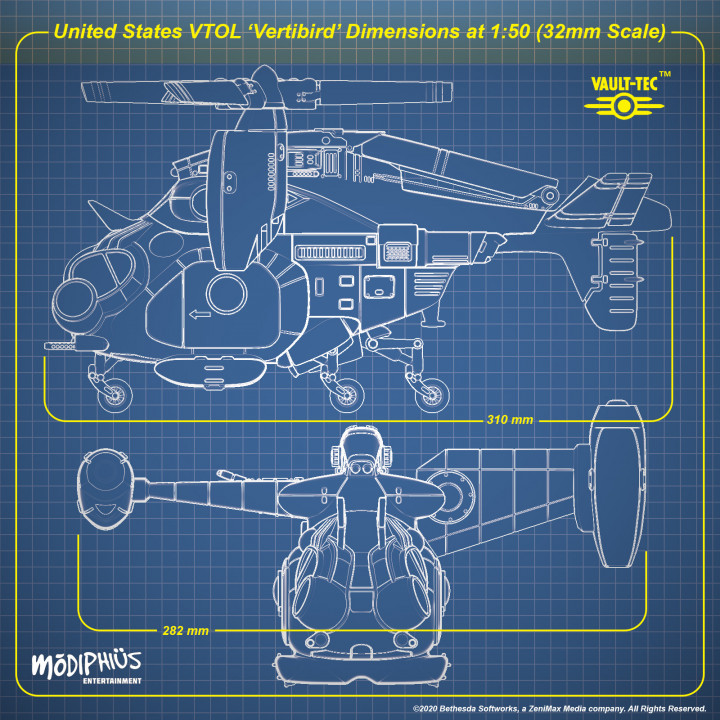 3D Printable Vertibird - Terrain Expansion - Fallout Wasteland Warfare ...