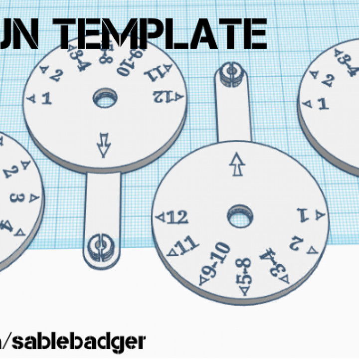 3D Printable Thudd Gun Template - 40k 2nd edition by brander roullett