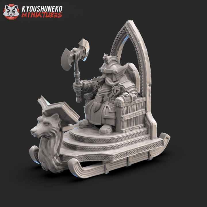 3D Printable Dwarf Throne of Power by Kyoushuneko Miniatures