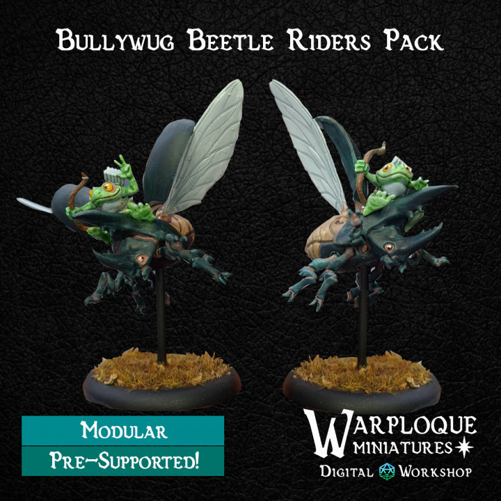 3D Printable Bullywug Brigade Bundle by Warp Miniatures