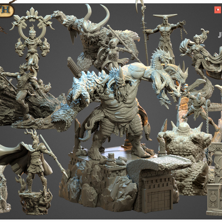 3D Printable Greek Mythology Part 1 by Clay Cyanide Miniatures