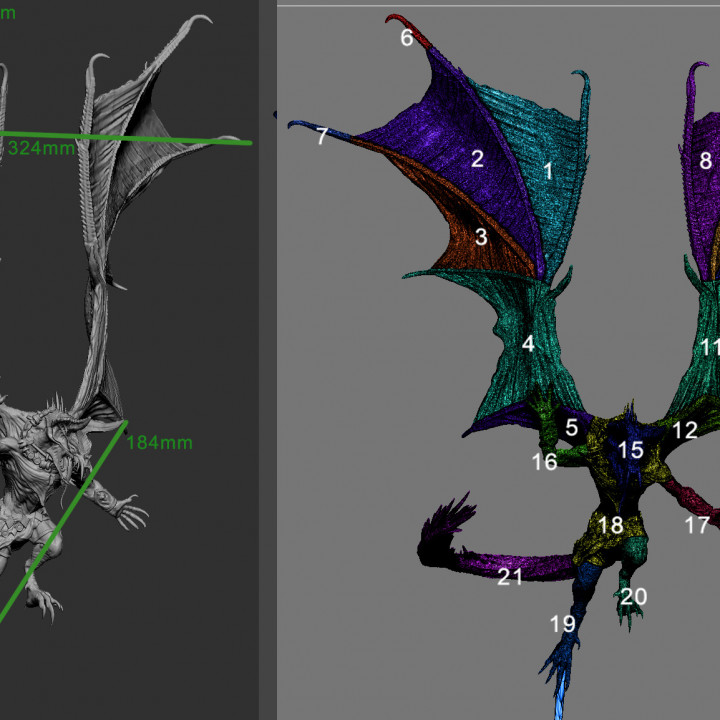 3D Printable Vampire Dragon by Mini Monster Mayhem