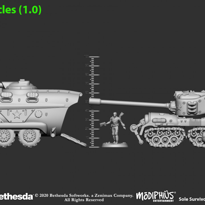 3D Printable All Vehicles Pack - Terrain Expansion - Fallout Wasteland ...