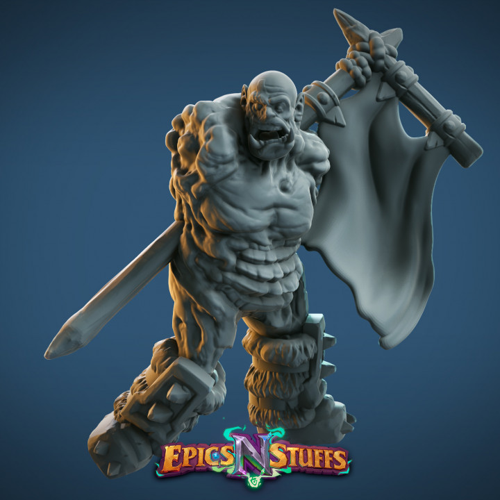3D Printable Undead Orc 02 Miniature - pre-supported by Epics N Stuffs
