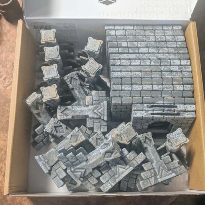 3D Printable Understone Dungeon Walls set by brander roullett