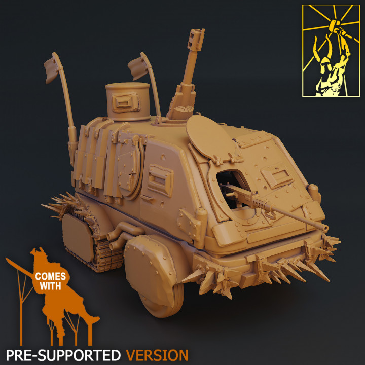 3D Printable Cyber Forge Scrap Van by Titan Forge Miniatures
