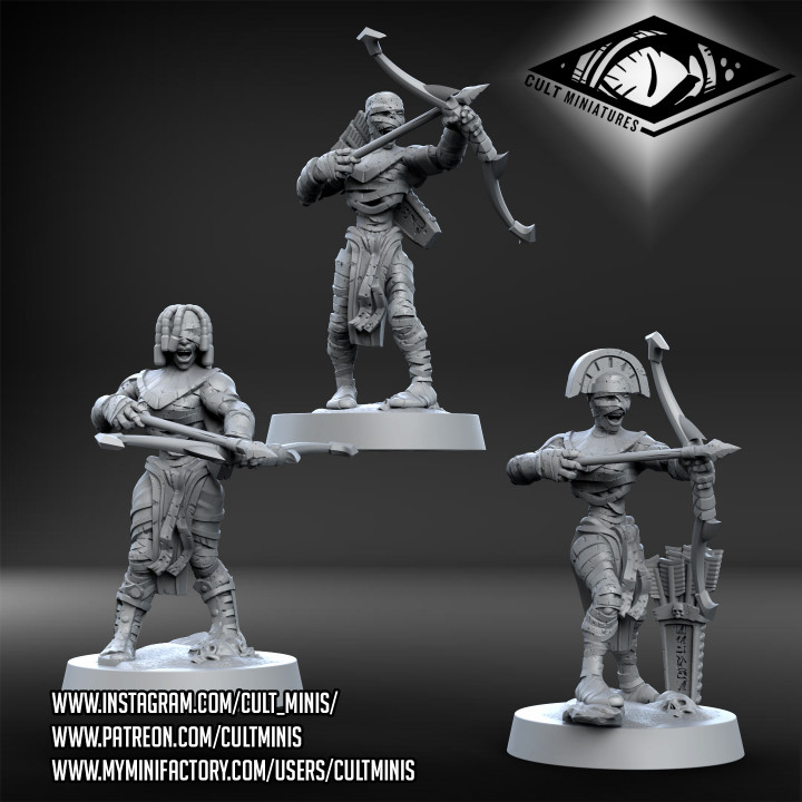 3D Printable Mummy Army Pack by Cult Miniatures