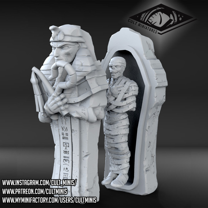3D Printable Mummy Army Pack by Cult Miniatures
