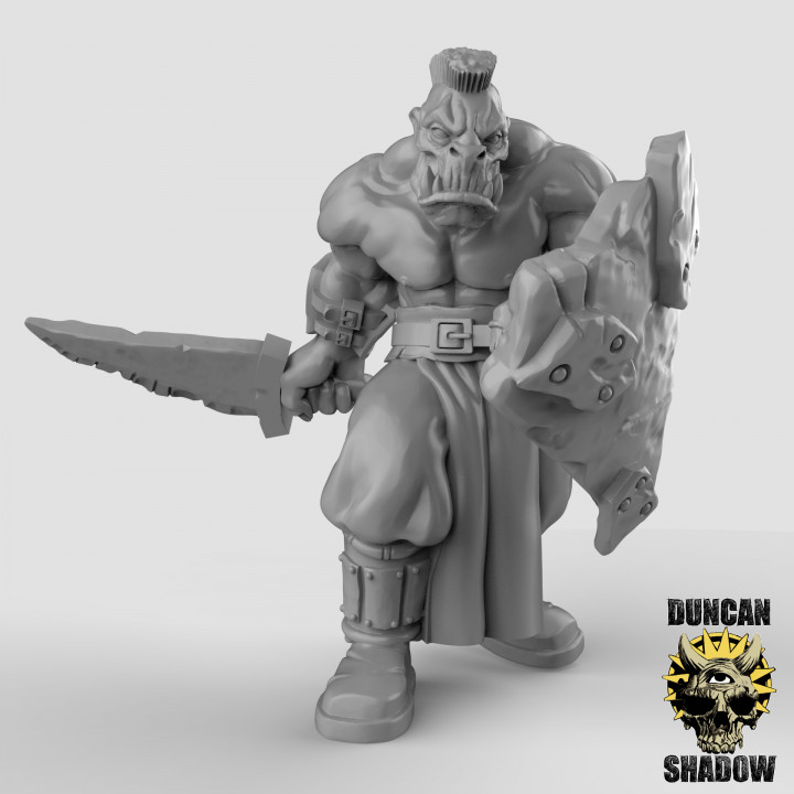 3D Printable Orc's with Swords and Shields (pre supported) by Duncan Shadow