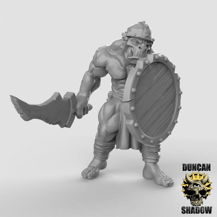 3D Printable Orc's with Swords and Shields (pre supported) by Duncan Shadow