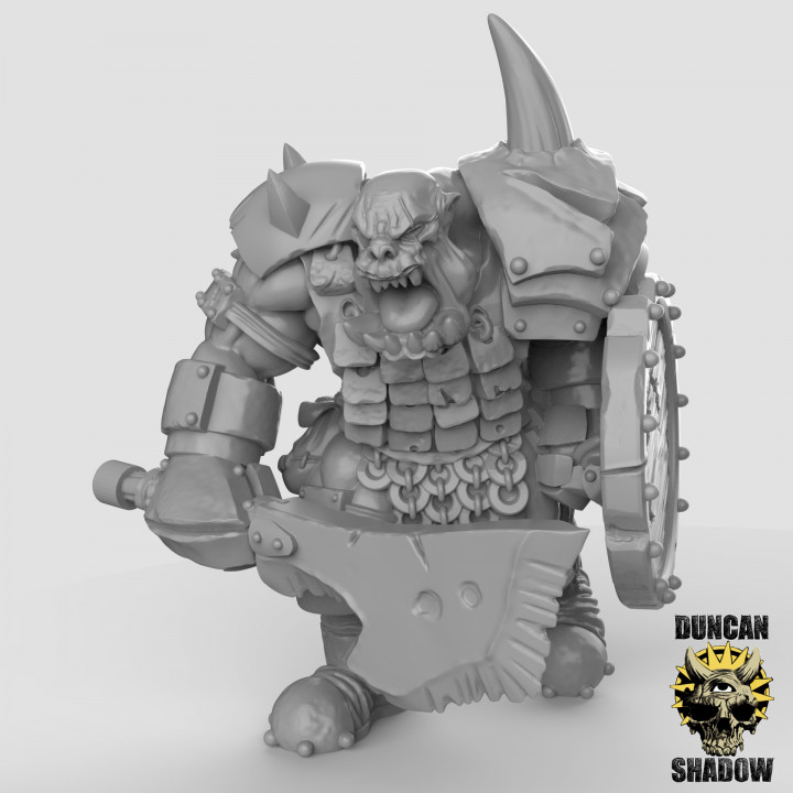 3D Printable Orc Boss (Pre Supported) by Duncan Shadow