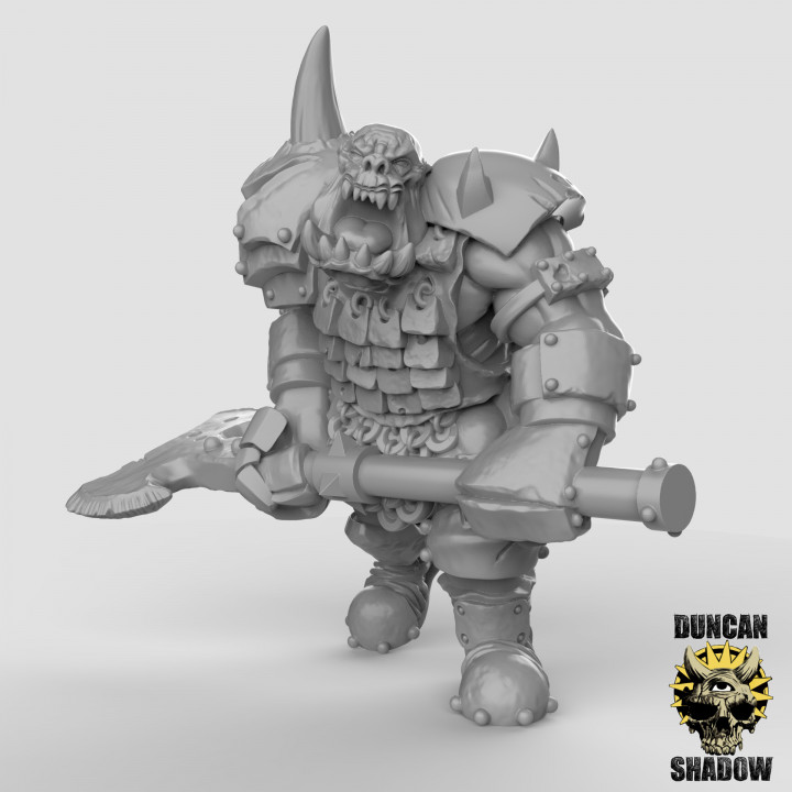 3D Printable Orc Boss (Pre Supported) by Duncan Shadow