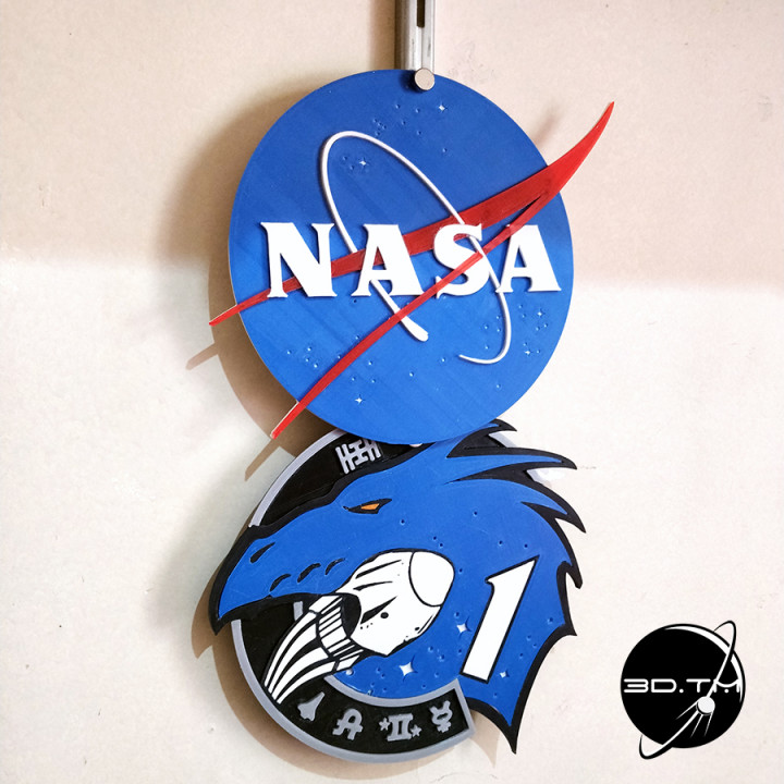 3D Printable NASA "Meatball" Insignia by 3d.tm by tmatosc