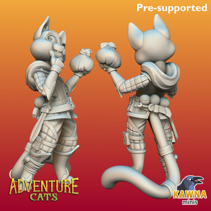 3D Printable Adventure Cats: Series 1 by Kawna Minis