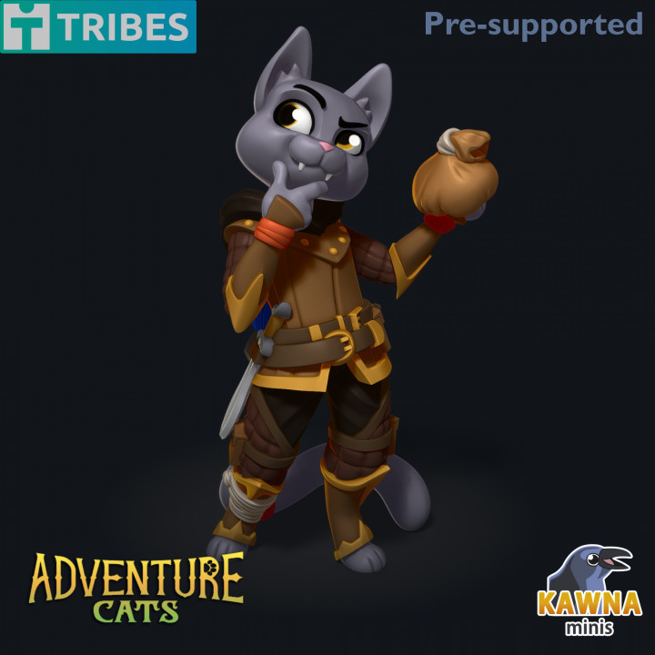 3D Printable Adventure Cats: Series 1 by Kawna Minis