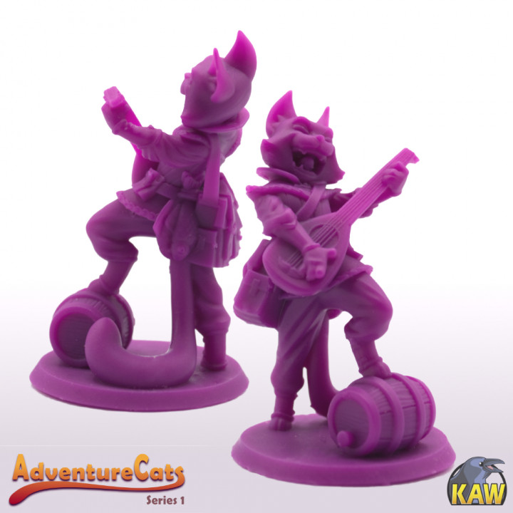 3D Printable Adventure Cats: Series 1 by Kawna Minis