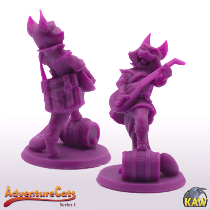 3D Printable Adventure Cats: Series 1 by Kawna Minis
