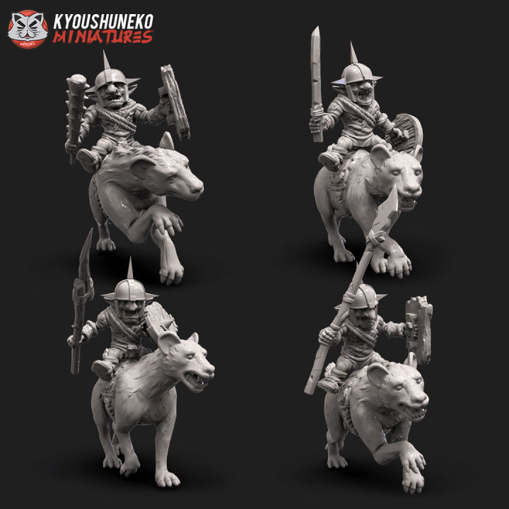 3D Printable Goblin Riders by Kyoushuneko Miniatures