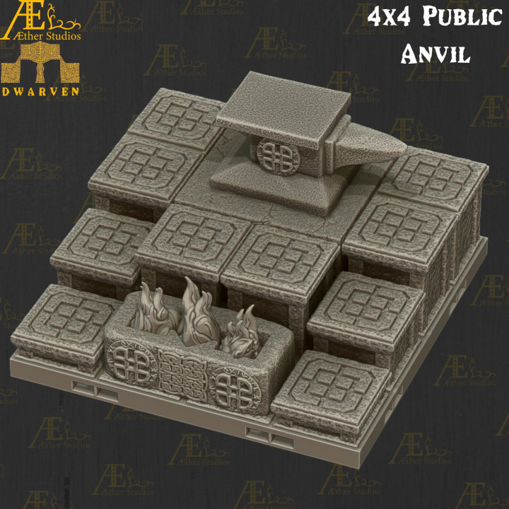 3D Printable AEDWRF17 - Clan Torr'son's Public Anvil by Aether Studios